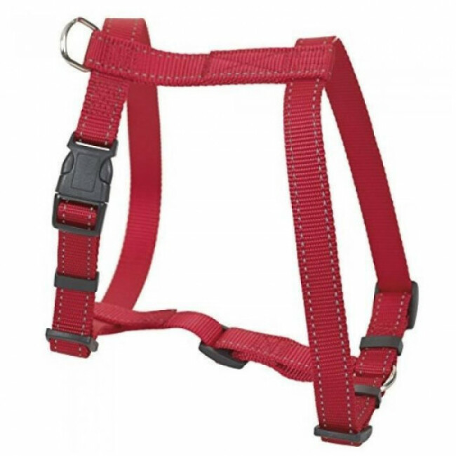 Harnais rouge réglable sangle renforcée en nylon avec coutures ...
