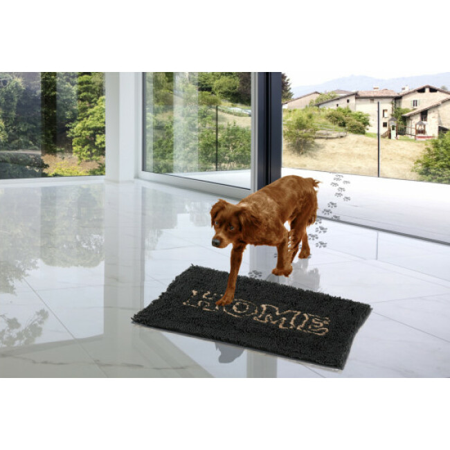 Tapis absorbant microfibres gris Zolux pour chien